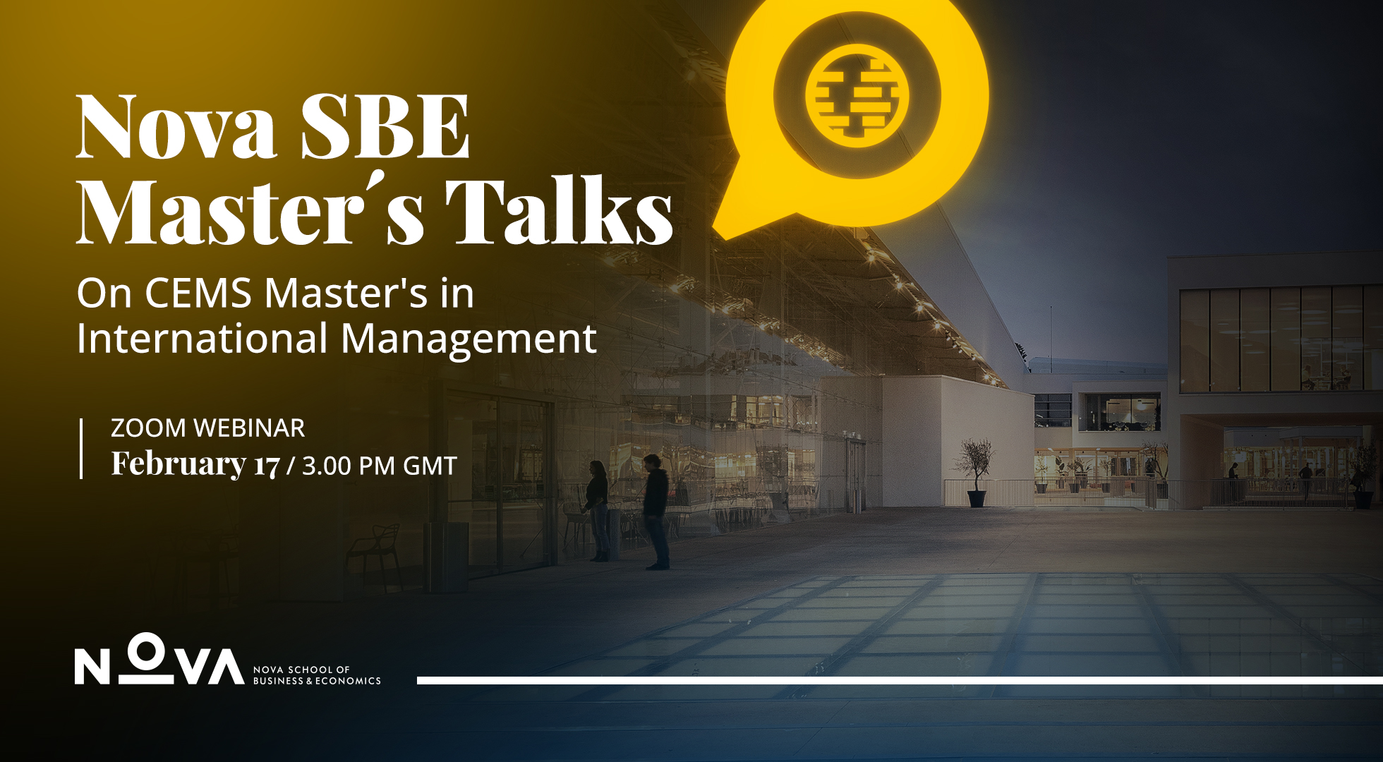 Nova SBE Master’s Talks on CEMS Master’s in International Management